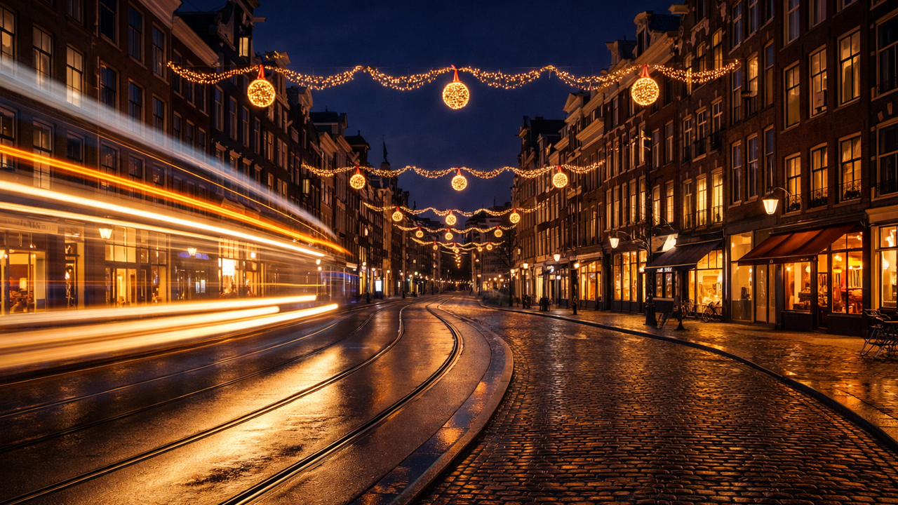 Una noche de invierno mágica en Ámsterdam