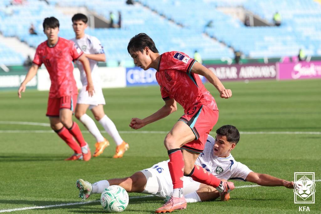 U-23 team loses to U-21 Uzbekistan, advances to quarterfinals