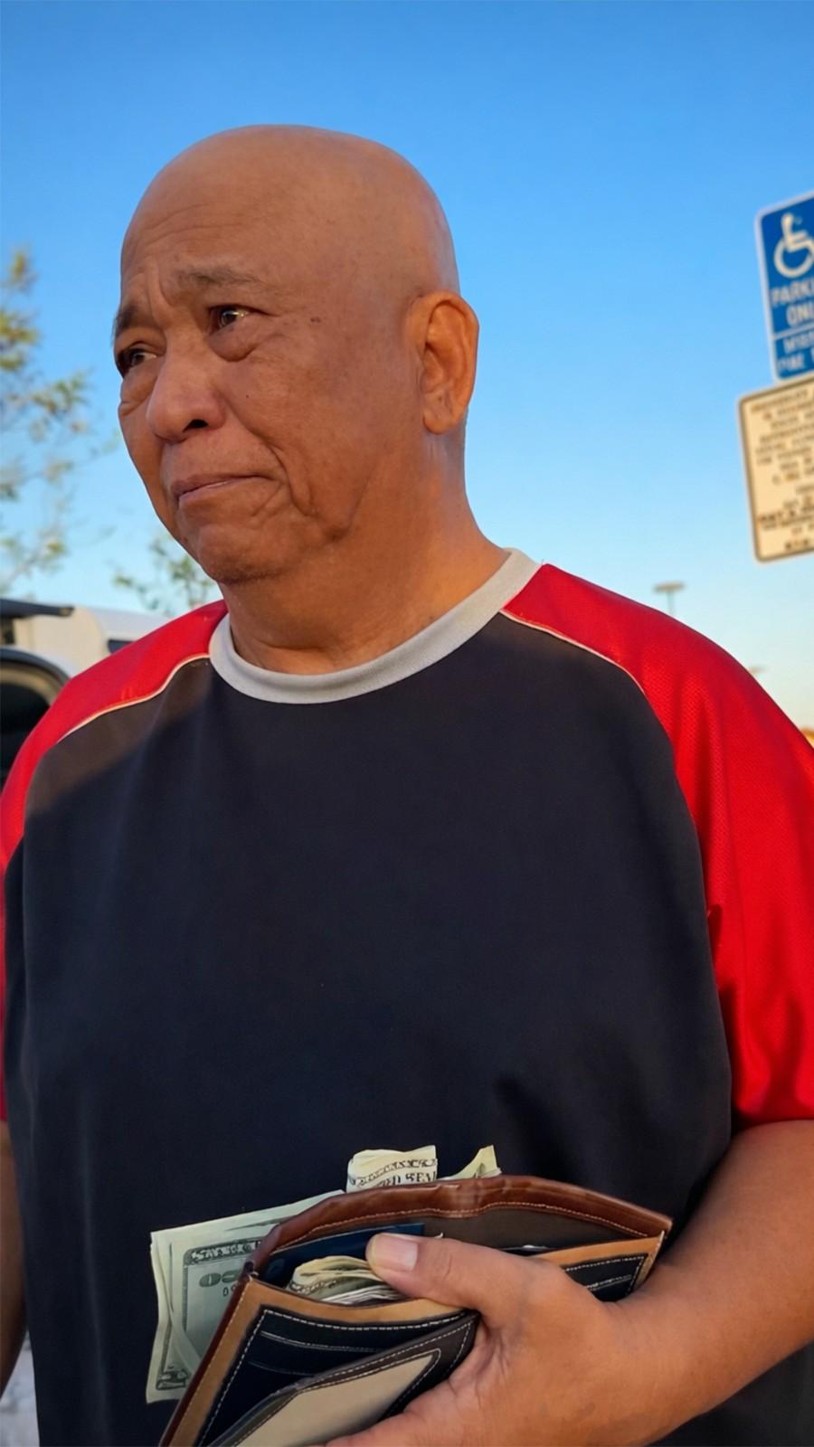 Seven years pushing his wife through cancer