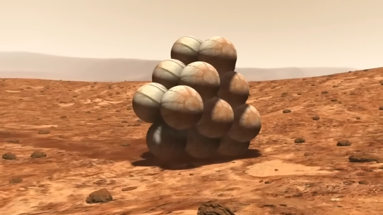 NASA landed on Mars using giant airbags