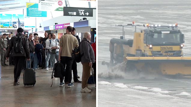 Vienna airport facing major delays after thick ice freezes runway