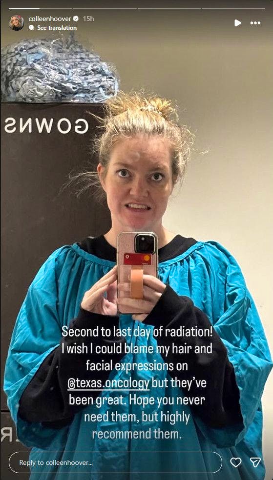 Colleen Hoover, auteure de « Jamais plus », souffre d'un cancer