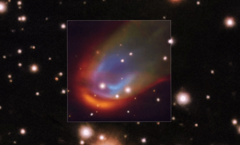Rainbow-like glow around a dead star baffles astronomers