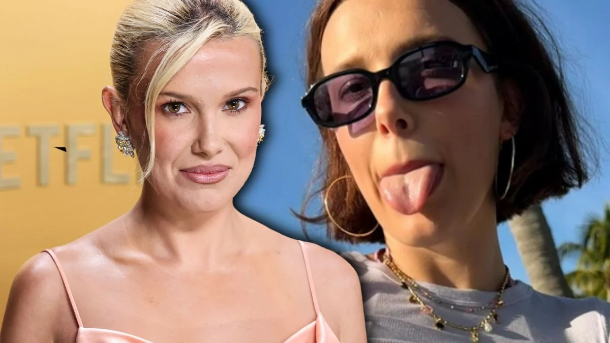 Millie Bobby Brown teases fans in a bikini peek under her tee