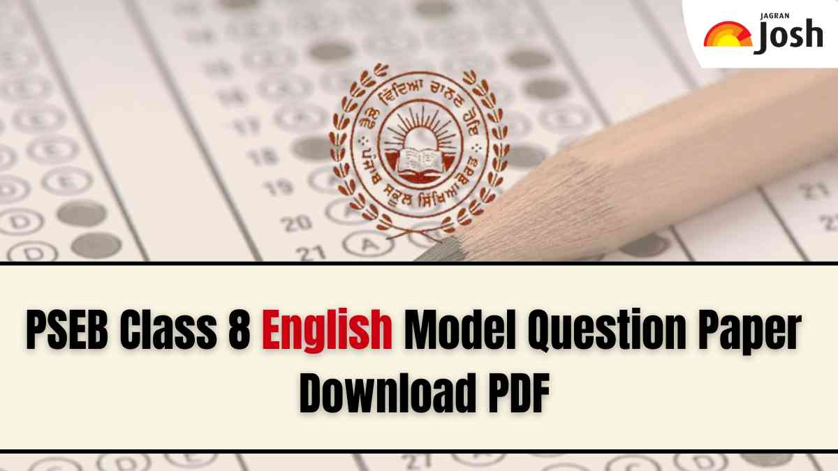 PSEB class 8 English model question papers 2026, download PDF