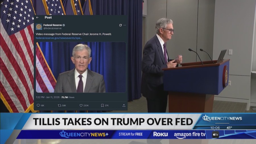 Senator Tillis takes on DOJ probe of Federal Reserve Chair Powell