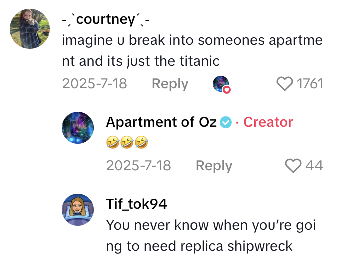 An apartment-dweller is renovating her place to look like the Titanic ...