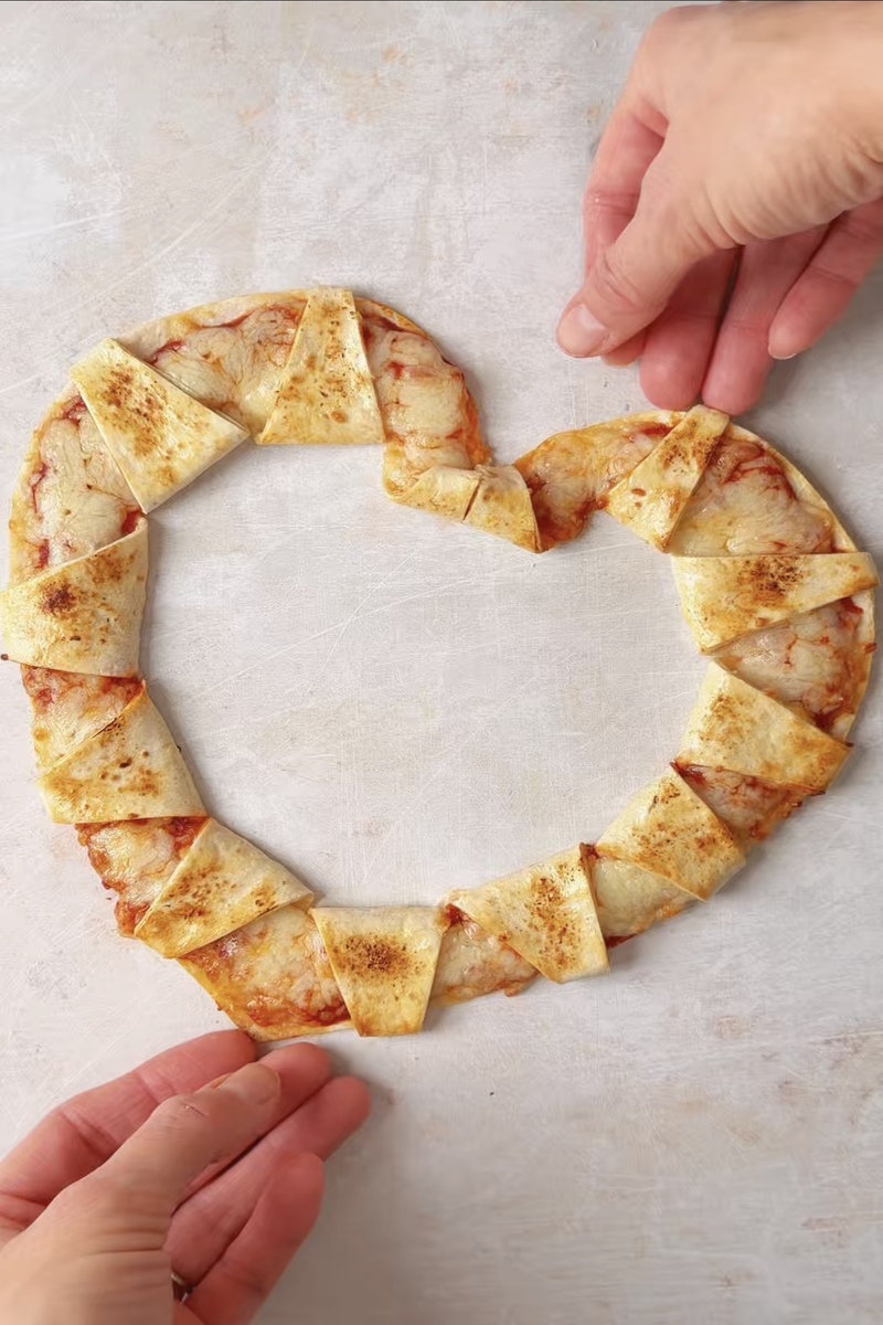 Guirnalda de corazones de pizza