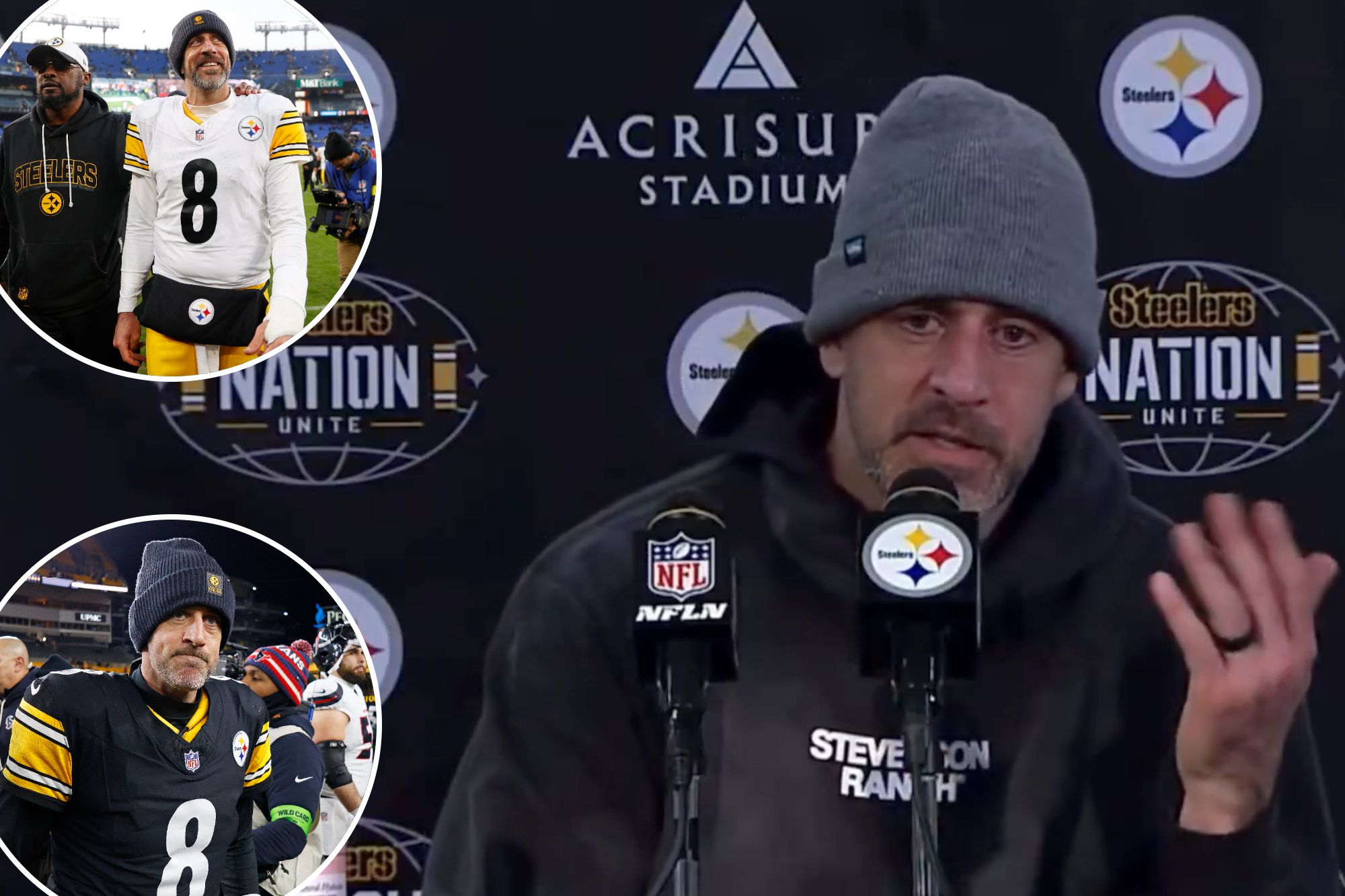 Aaron Rodgers storms out of press conference after Mike Tomlin question