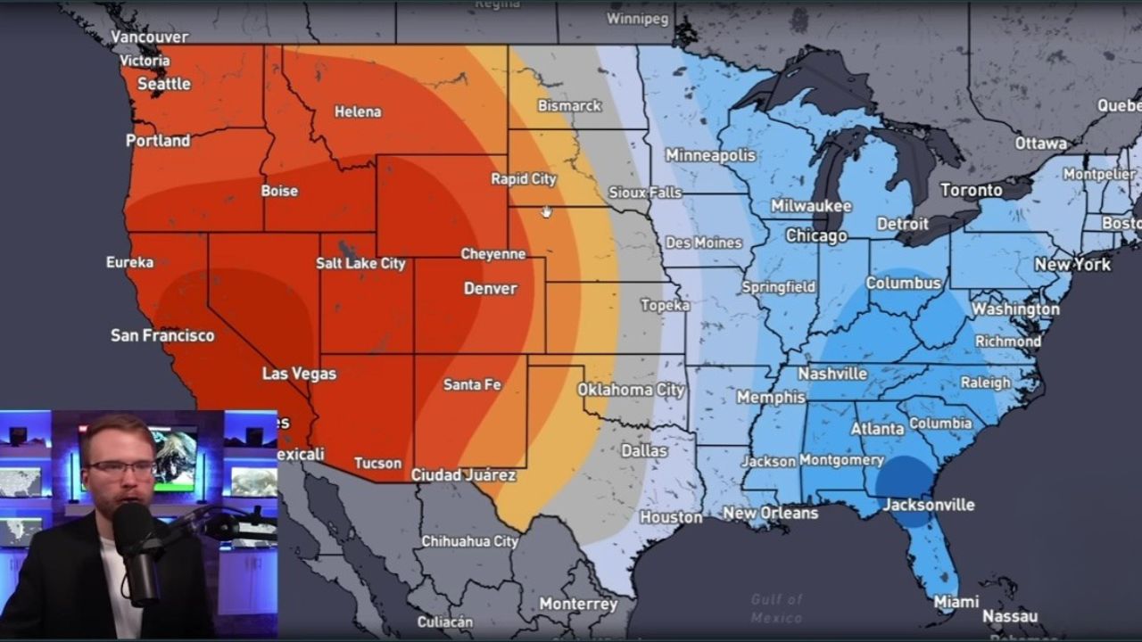 Meteorologists' report says, "New data shows a very different winter ...
