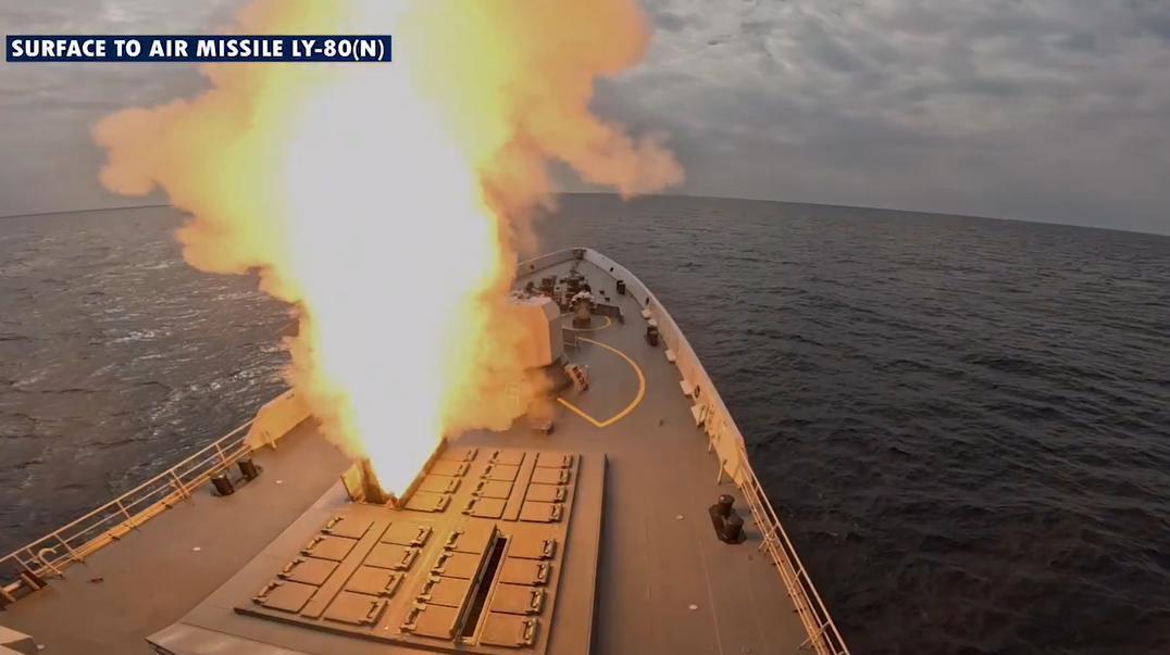 Pakistan warship fires Chinese missile