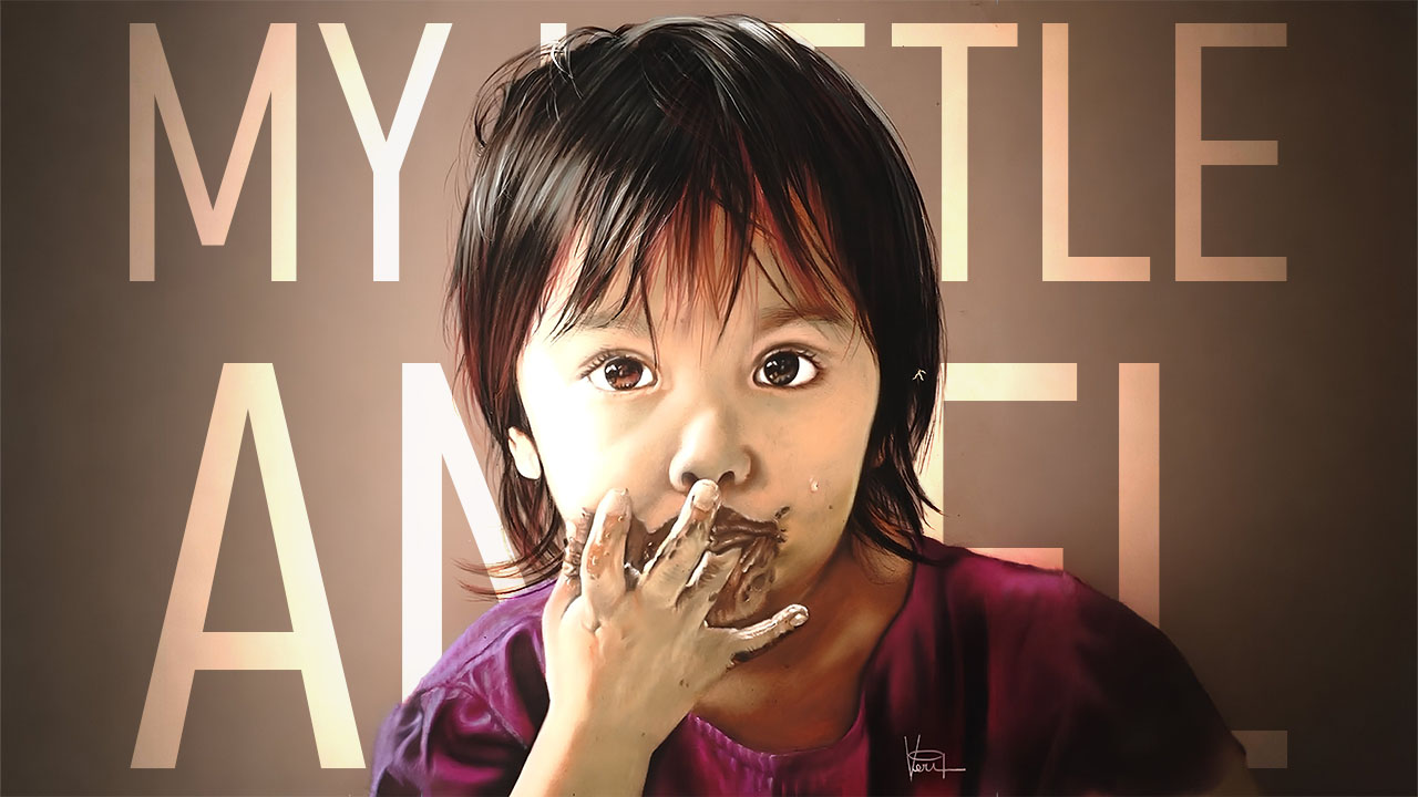 Angel daughter Vannia inspirational tribute drawing with love