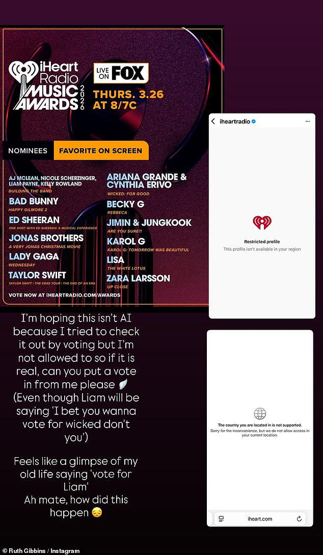 Liam Payne's sister Ruth begs fans to vote for late star as he's ...