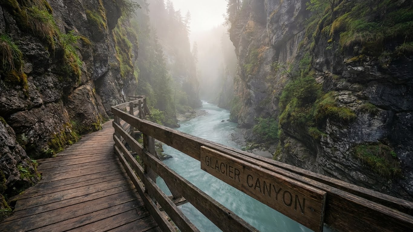 Inside Switzerland’s glacier canyon and the story etched into its stone