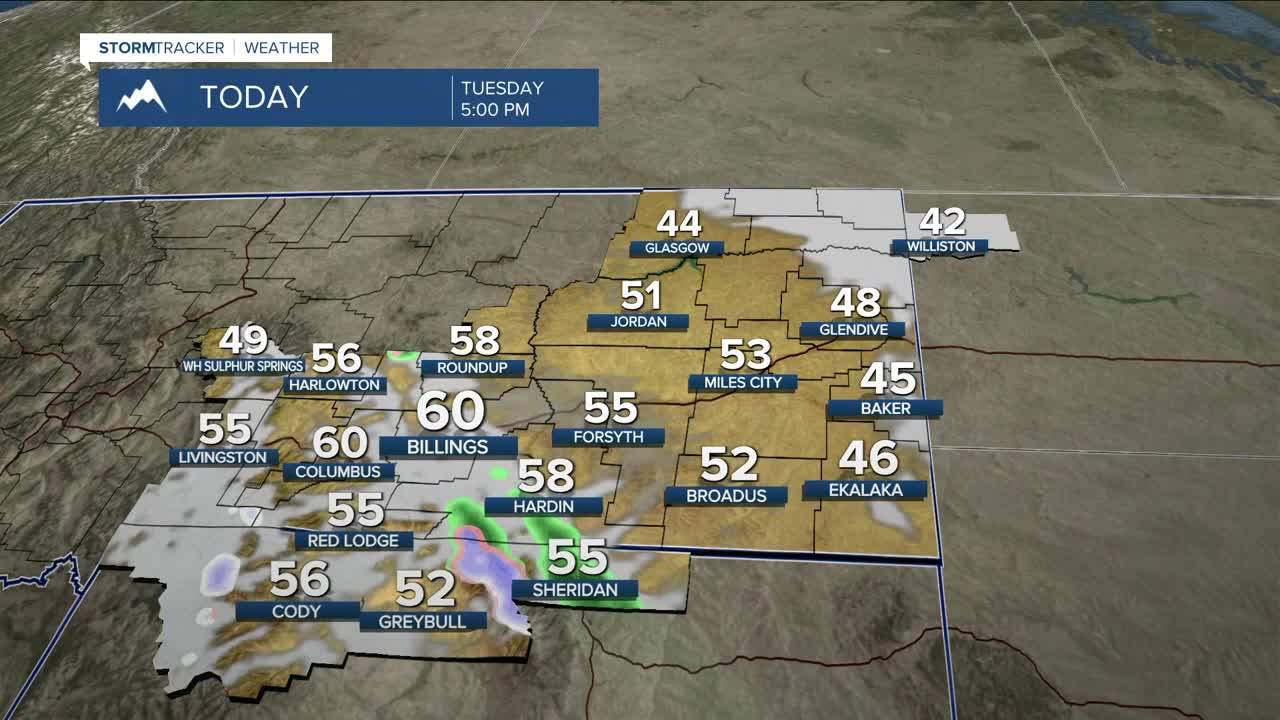 Q2 Billings area weather: Windy with light rain and mountain snow