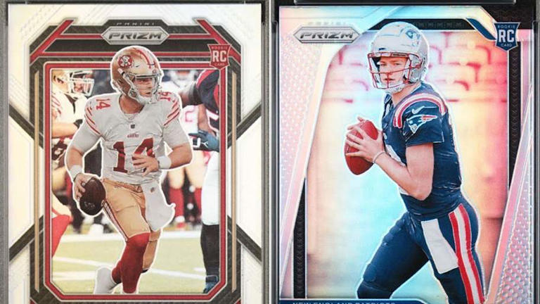 Brock Purdy or Drake Maye: Which Prizm Silver RC has a higher upside?