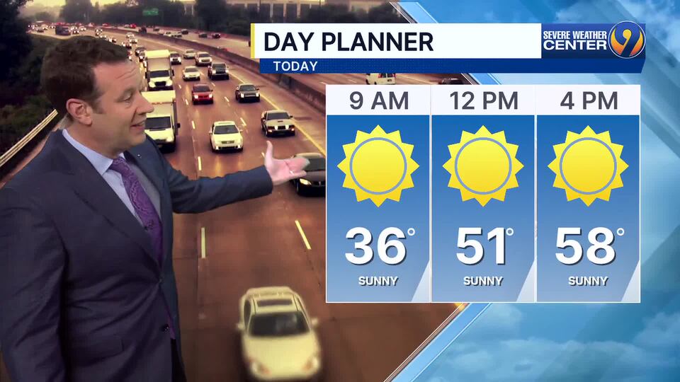Tuesday morning's forecast with meteorologist Keith Monday