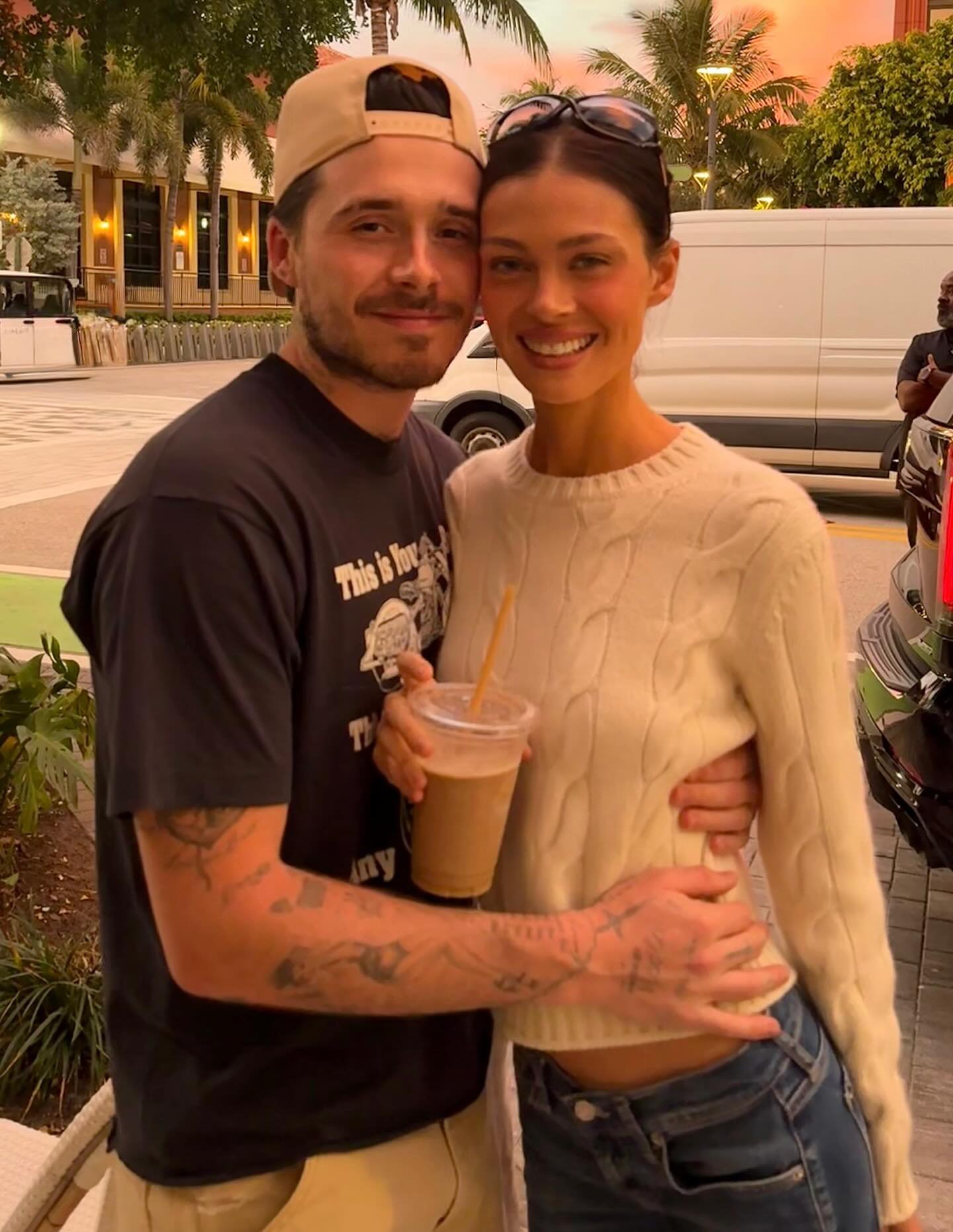 Brooklyn Beckham mirrors dad for Nicola's birthday