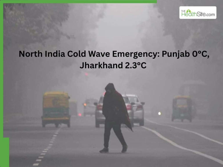 Severe cold wave grips North India: Punjab hits 0°C, Jharkhand 2.3°C ...