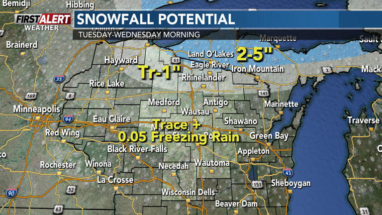 First alert for mix and snow on Tuesday, much colder going forward