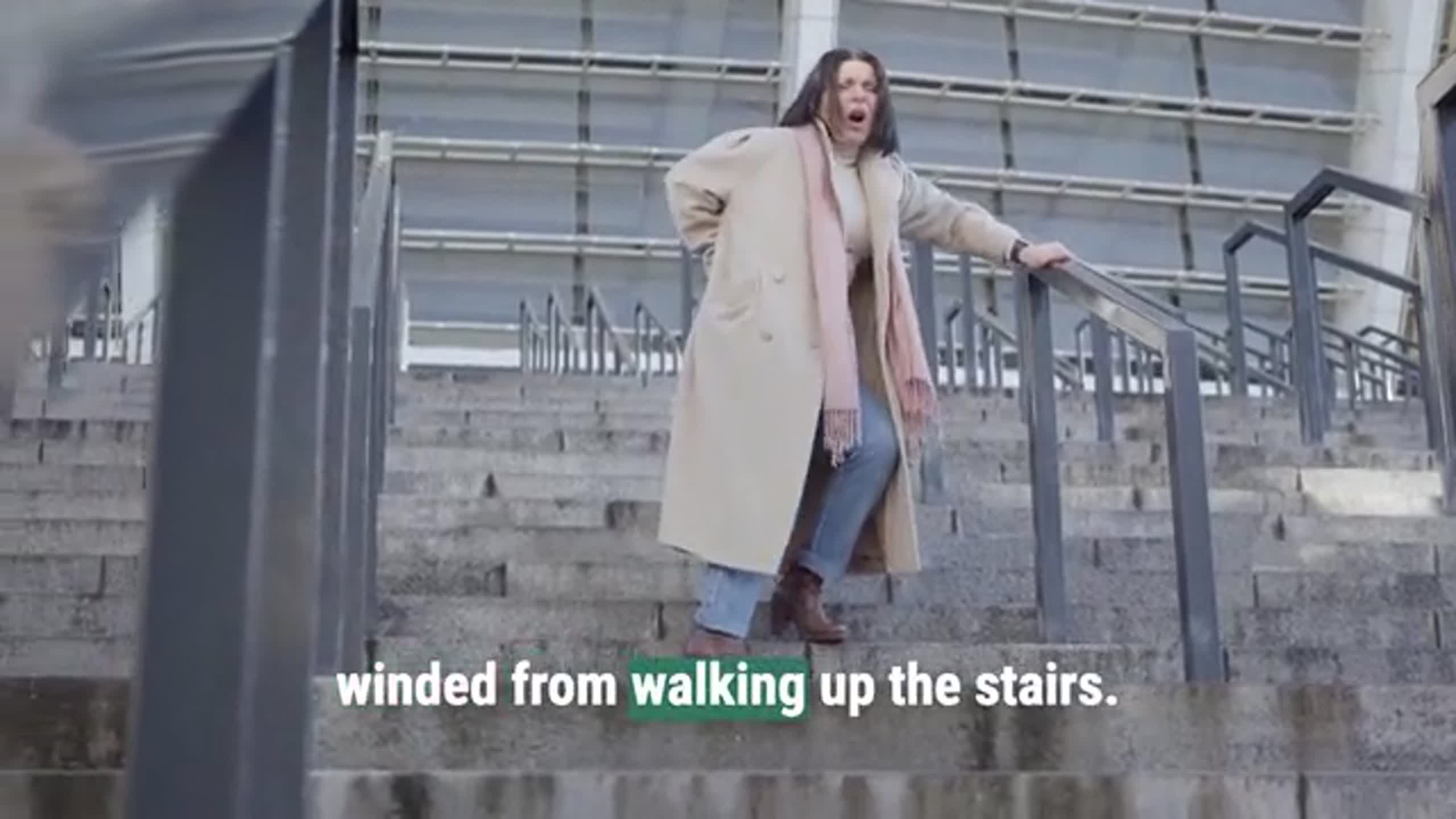 What does it mean if you get winded walking up the stairs?