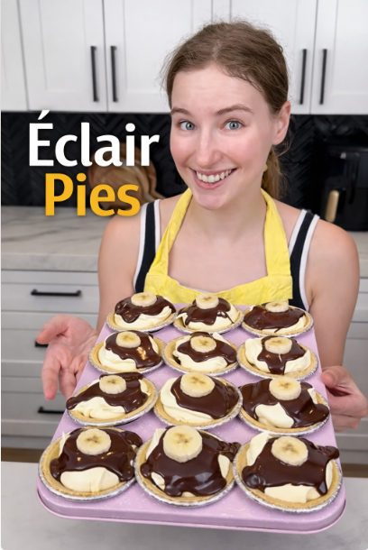 No-bake banana cream eclair pies that vanish fast