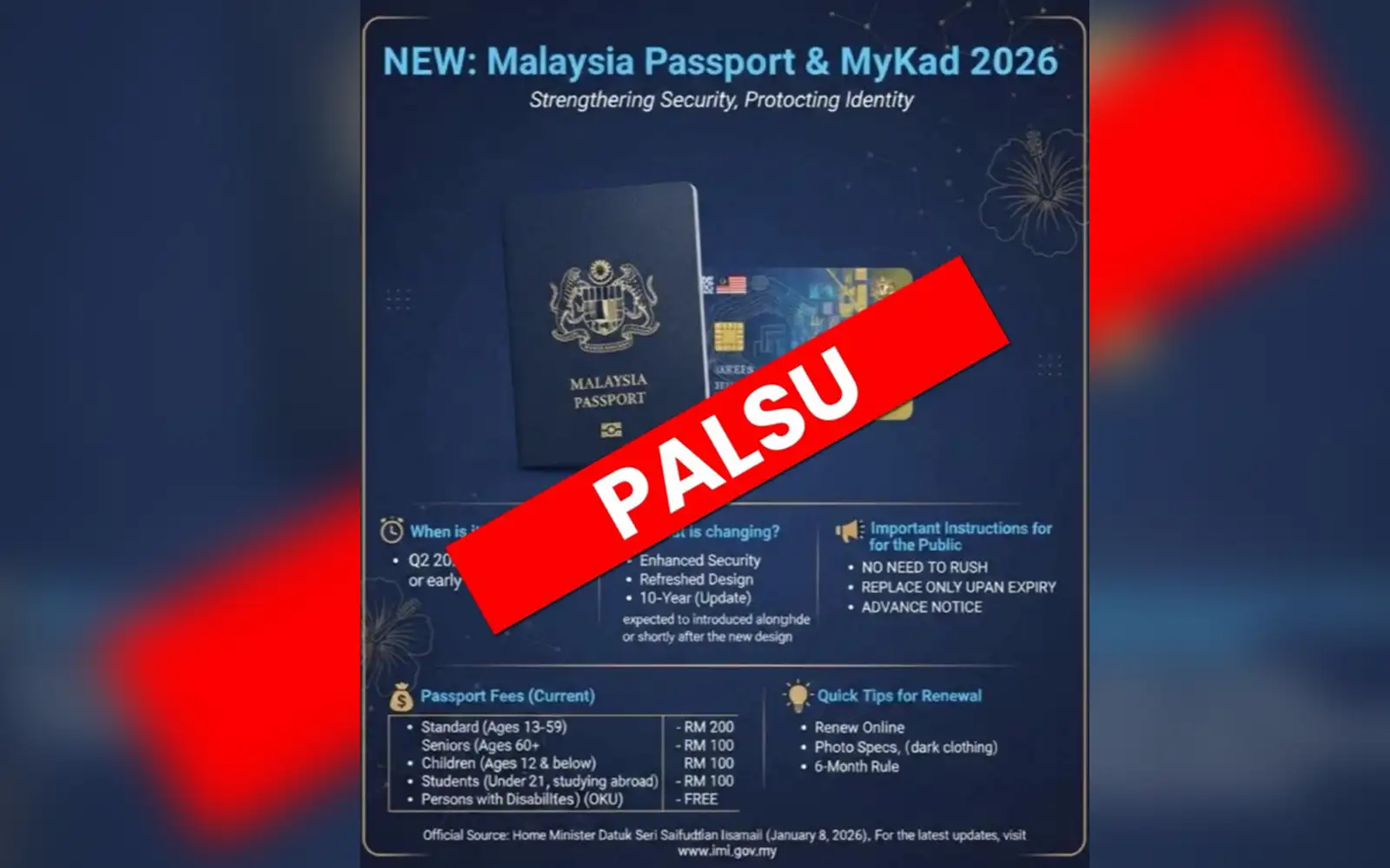 Viral 'new' passport, MyKad design fake, says home ministry