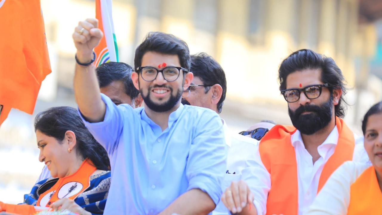 BMC polls: Aaditya and Amit jointly campaign, join bike rally in Byculla