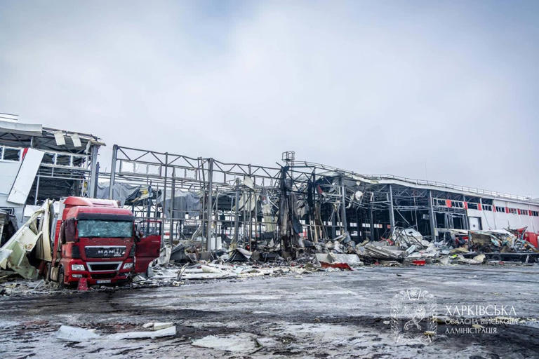 Kharkiv administration shows postal terminal destroyed by Russian ...