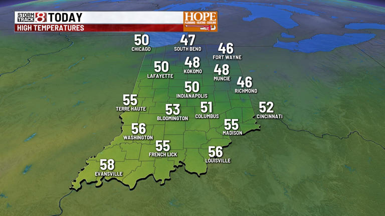 Mild temperatures give way to colder weather and snow showers in ...