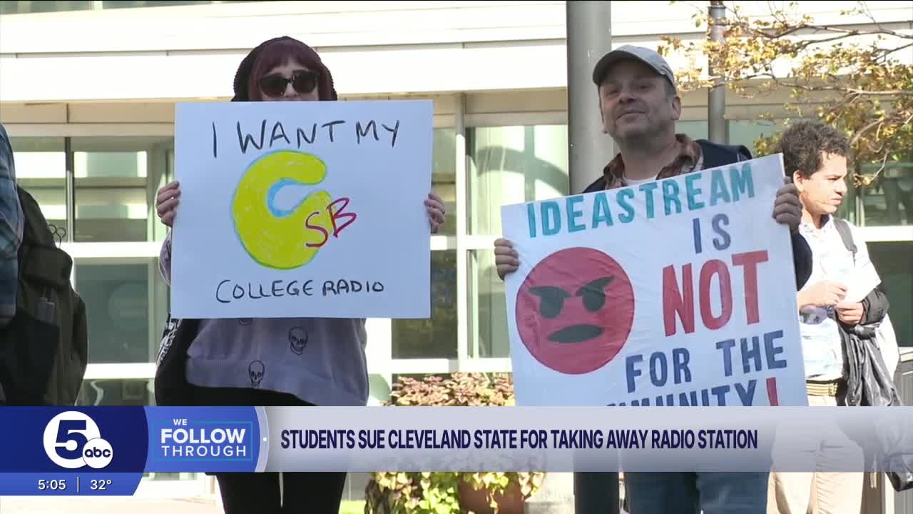 Students sue Cleveland State University for taking away radio station