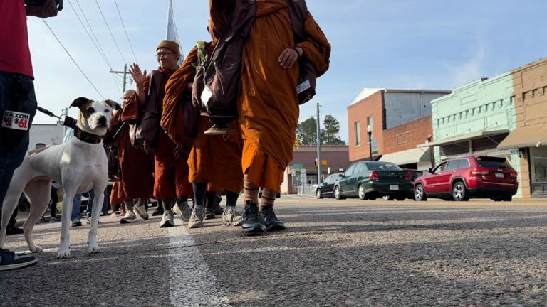 'You can feel the love': Monks continue their walk for peace in the Carolinas and close to Charlotte