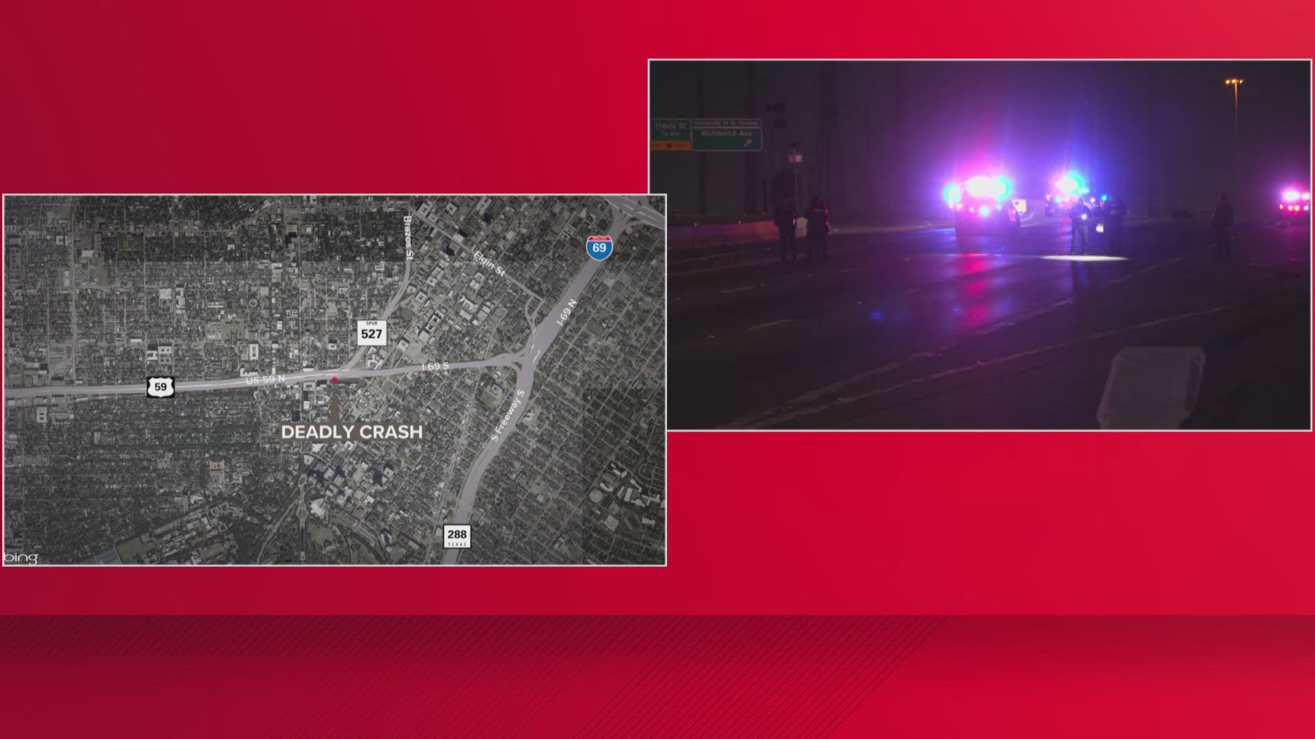 Man killed overnight after being hit on Southwest Freeway near Spur 527