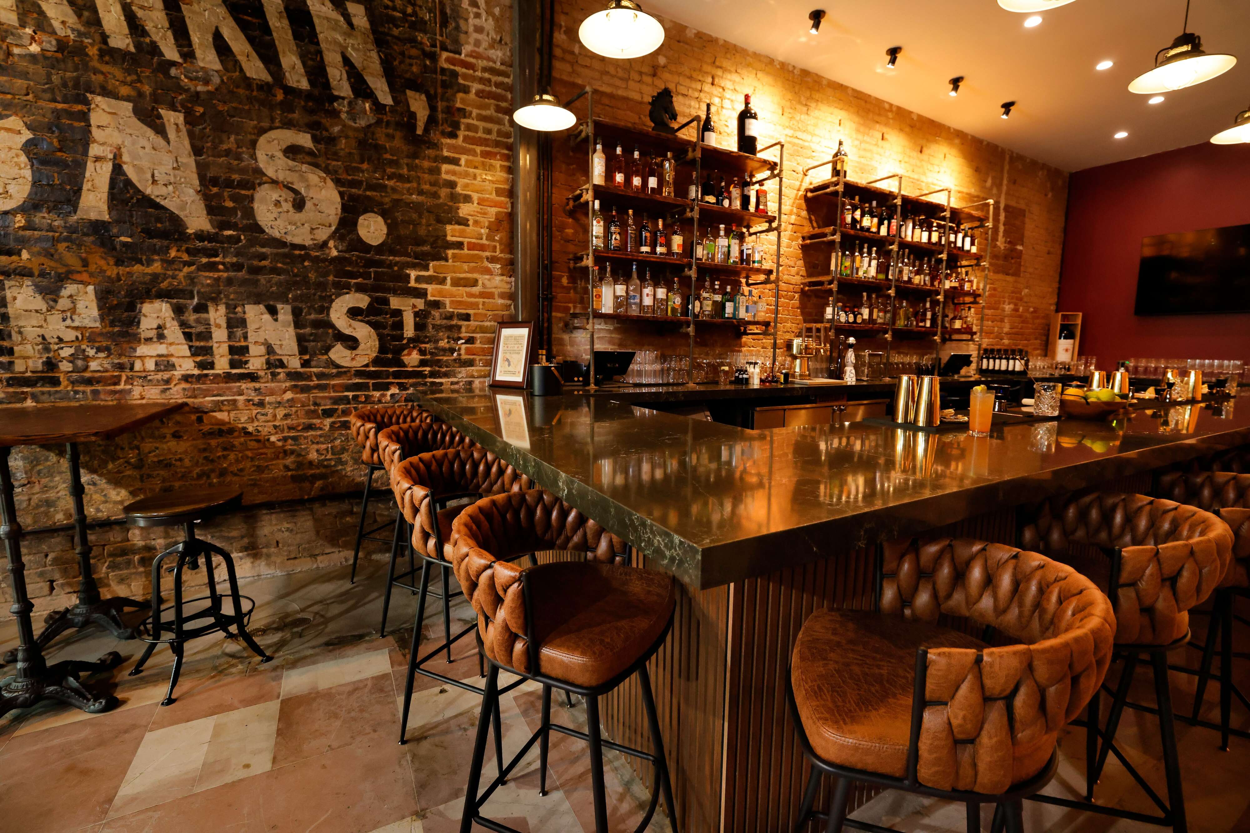 Inside moody, new Dallas bar 1519 Main