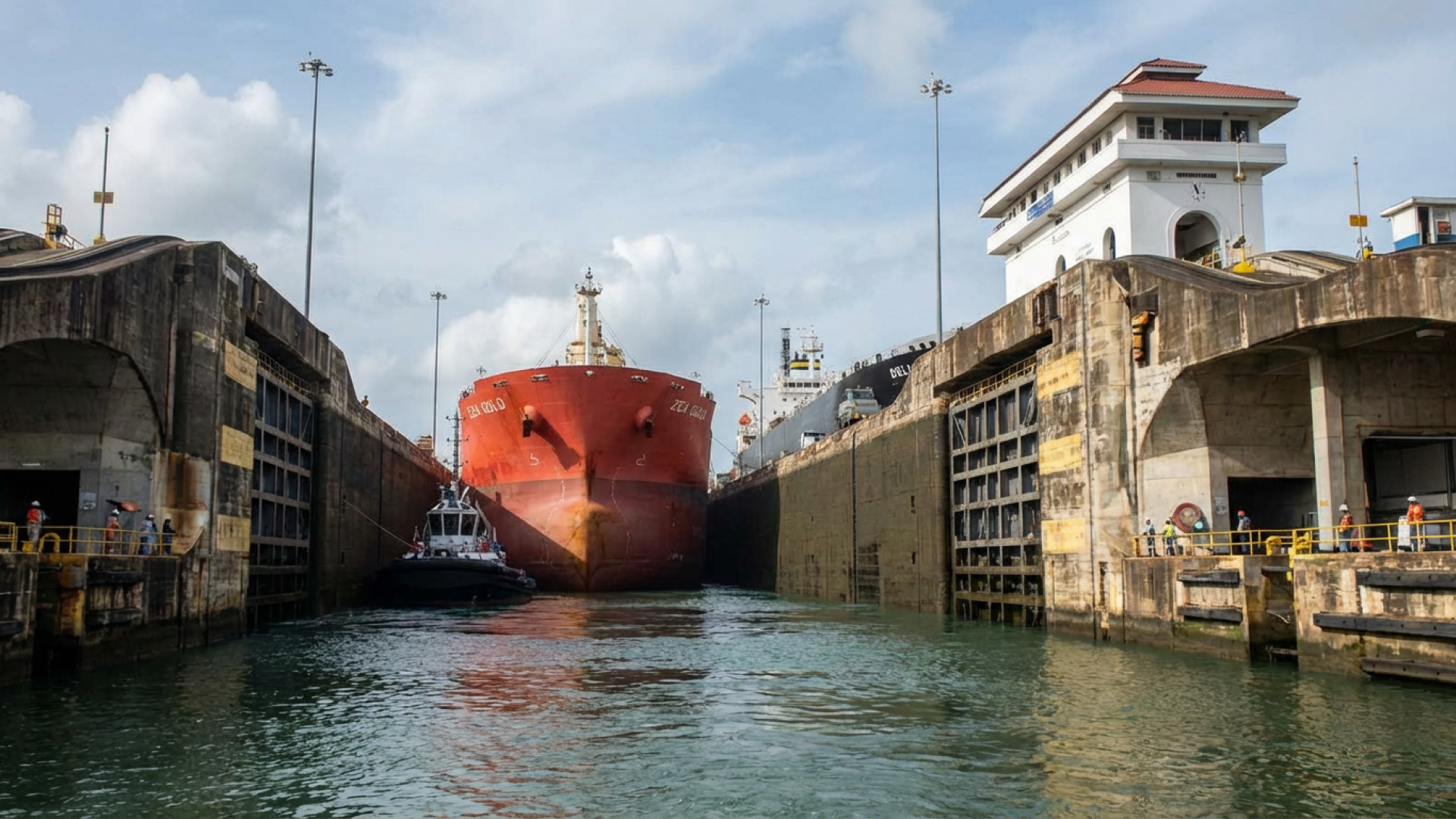 How the Panama Canal lifts a million tons of ships every day, locks ...