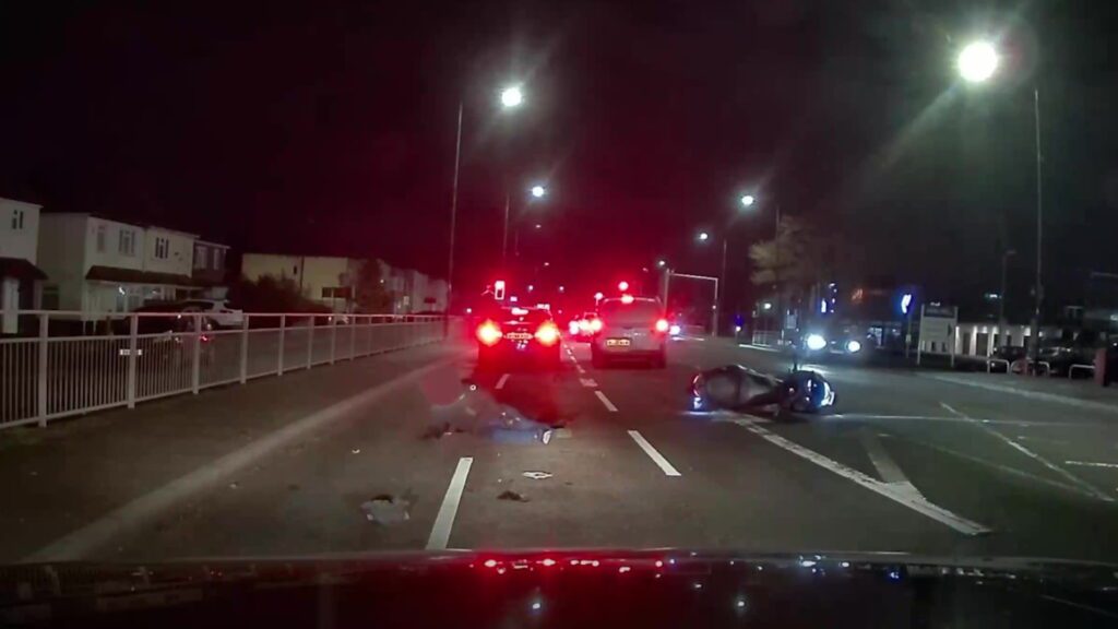 Drink driver smashes into scooter sending rider flying