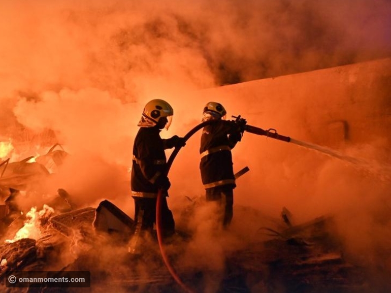 Authorities control Seeb warehouse fire