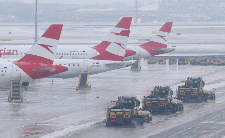 Black ice chaos: European airports shut down flights
