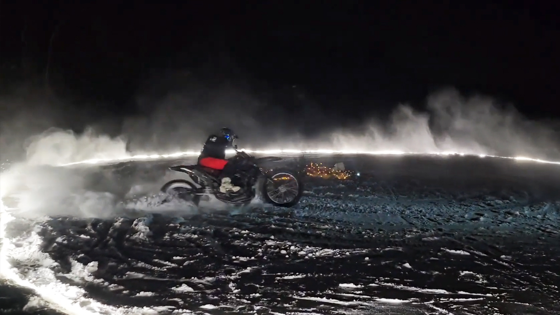 Can this bike handle -30°C ice drift?