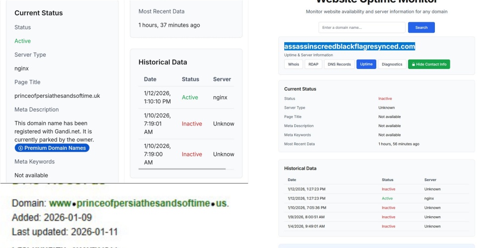 Ubisoft atualiza sites de Prince of Persia e do remake de Black Flag
