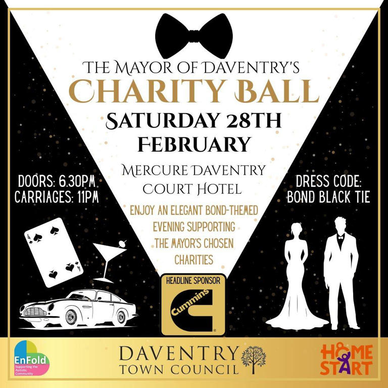 Mayor of Daventry to host James Bond-themed charity ball