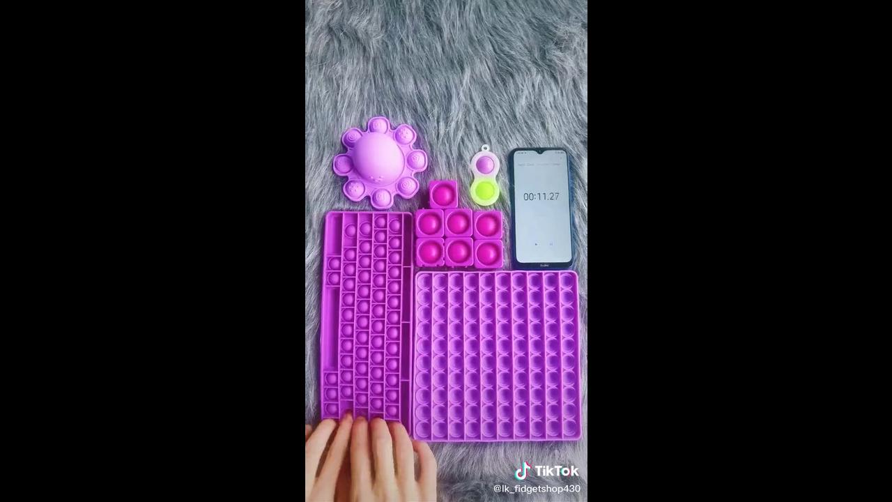 Satisfying Playing ASMR Purple Pop It ASMR