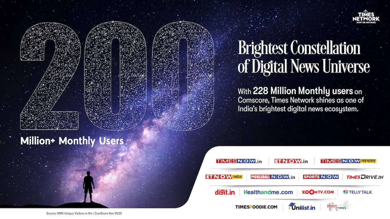 Times Network emerges India's No. 3 digital news publisher, records 228 ...