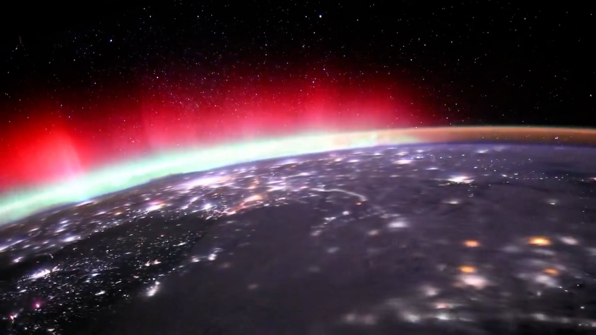 Astronaut captures dazzling aurora lights from space