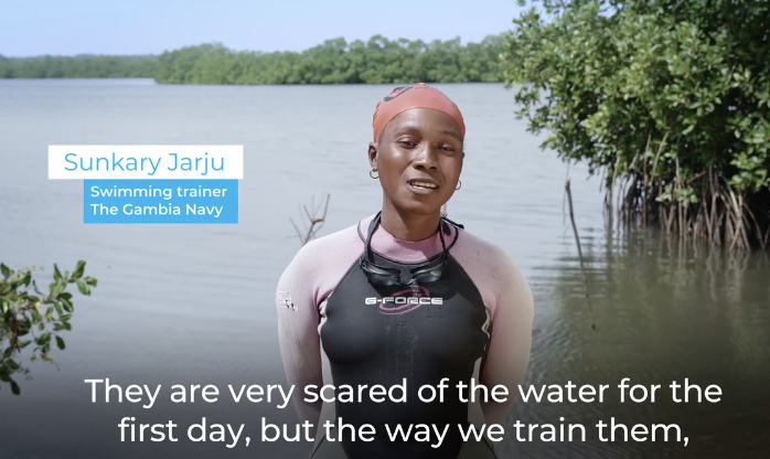 High tide, new confidence: How swim training is empowering Gambian women