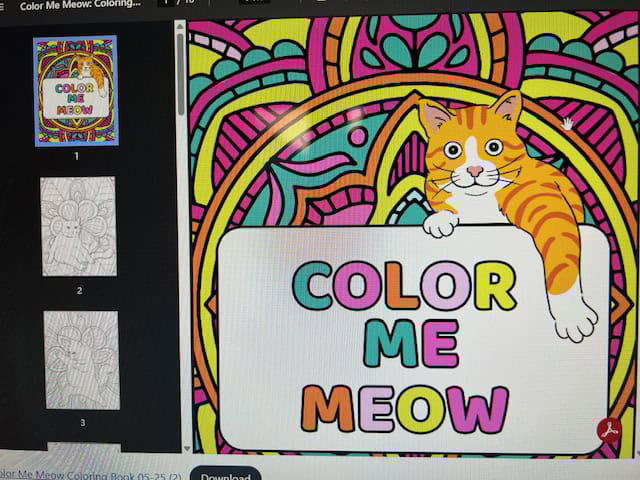 Color me meow coloring book