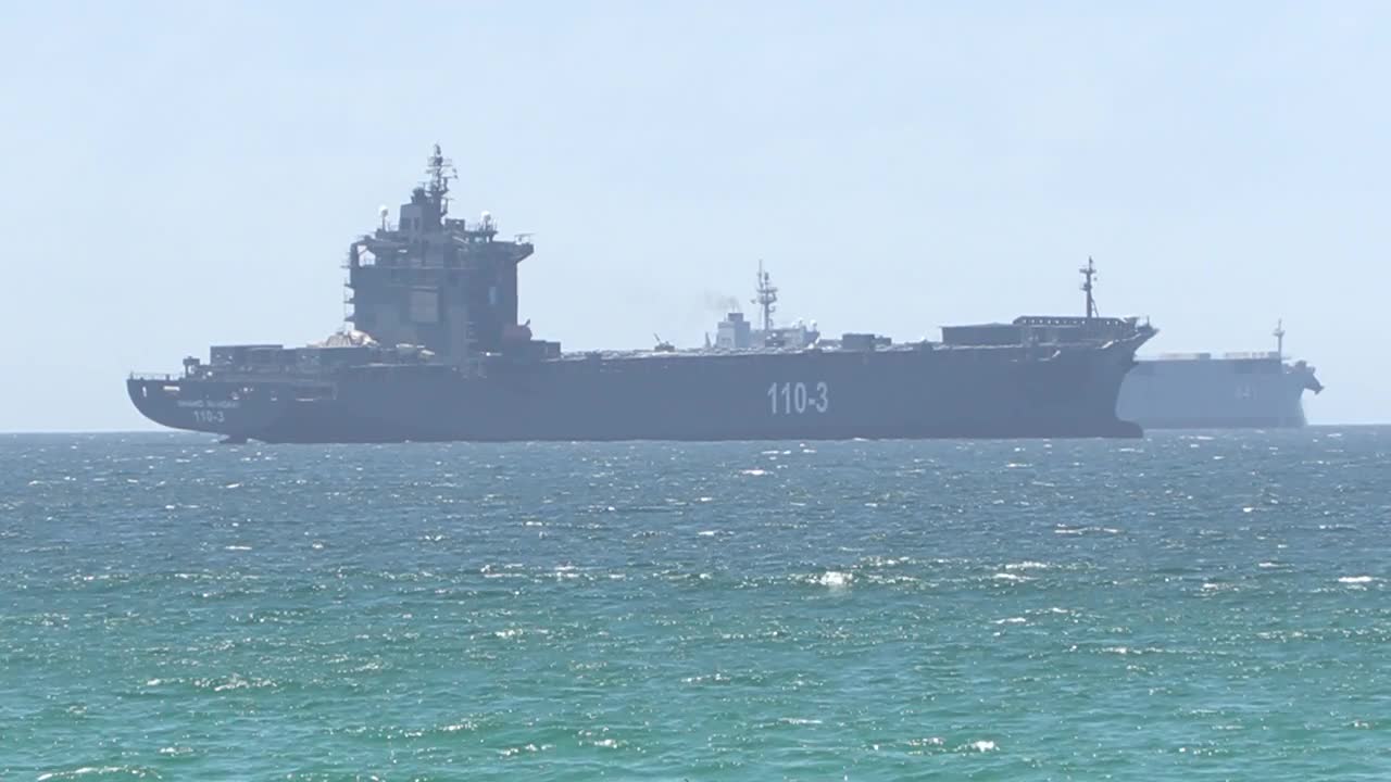 Iranian naval ship IRIS Shahid Mahdavi seen sailing of South Africa’s coast