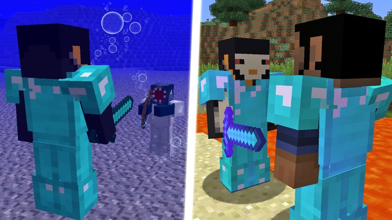Minecraft friend or foe two epic battles unfold