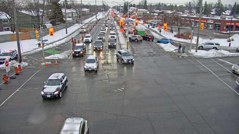 Water main break closes eastbound Baseline Road at Fisher Avenue
