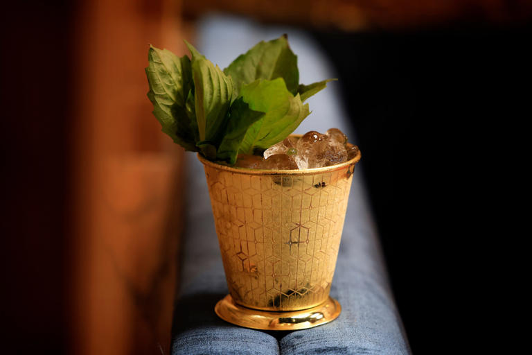 Inside moody, new Dallas bar 1519 Main